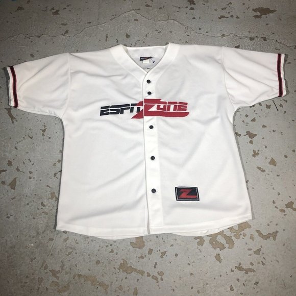 ESPN | Shirts | Vintage Espn Zone Sports Center Baseball Jersey Shirt ...